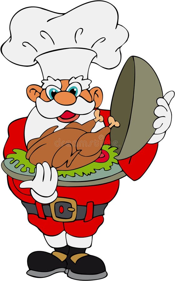 Santa Claus with Christmas Turkey Stock Vector - Illustration of ...