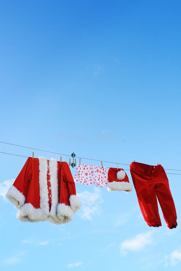 Santa Costume Clothesline Stock Photos - Free & Royalty-Free Stock ...