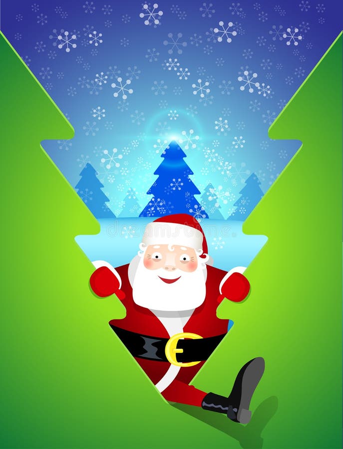 Santa Claus comes to visit stock vector. Illustration of gifts - 35695234
