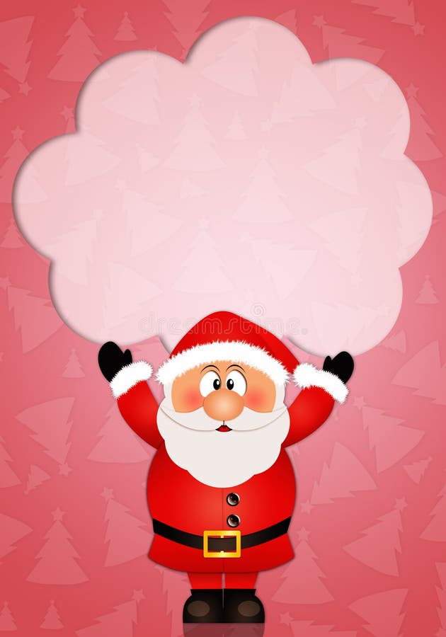 Santa Claus with comic stock illustration. Illustration of tree - 45452272