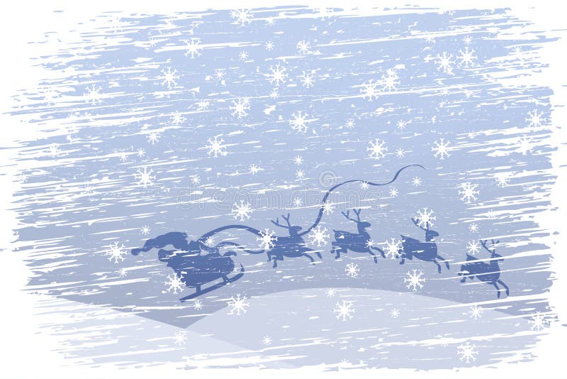 Santa Claus is coming stock illustration. Illustration of snowflake ...