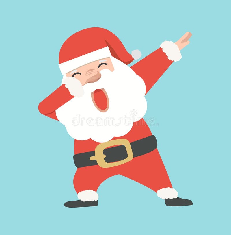 Santa Claus Dabbing Dance Vector Illustration Stock Vector ...