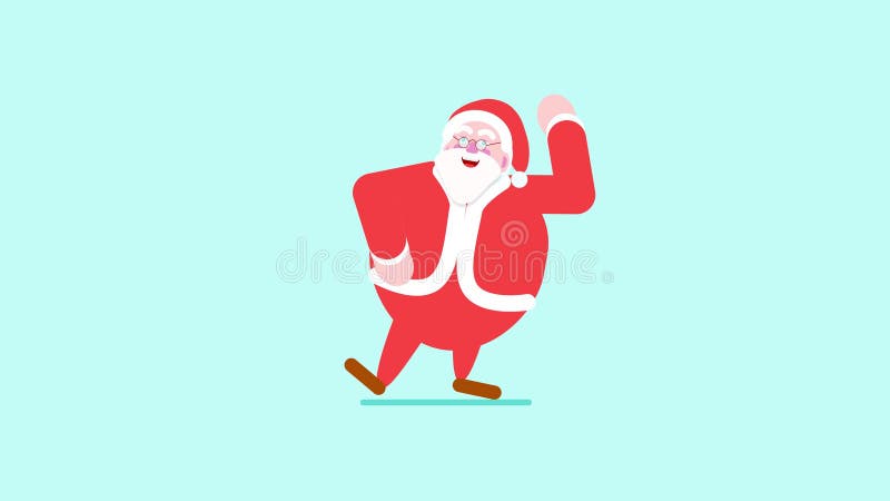 Santa Claus Walks Dancing Joyfully Stock Footage - Video of holiday ...
