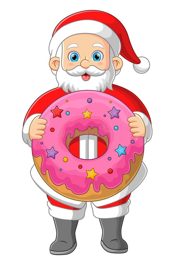 Santa Eating Donut Stock Illustrations – 18 Santa Eating Donut Stock ...