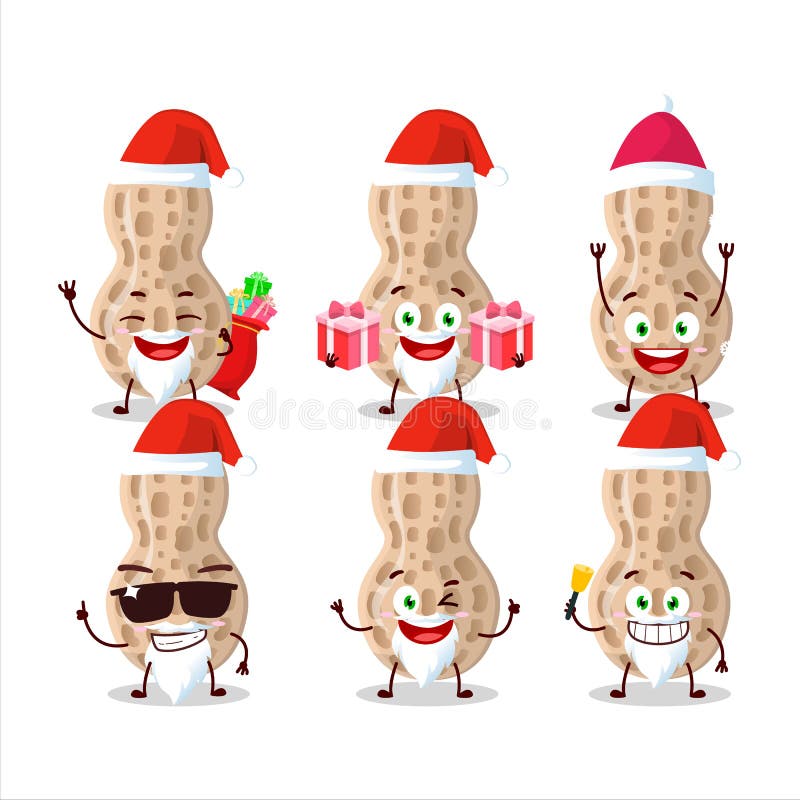 Peanut Cartoon in Character with Love Cute Emoticon Stock Vector ...