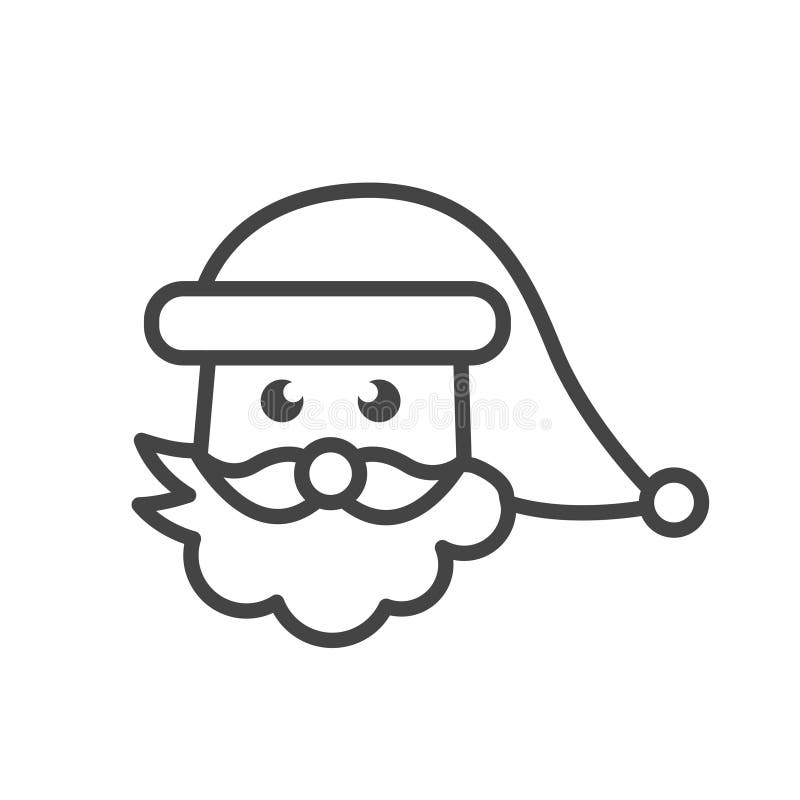 Santa Face Outline Stock Illustrations – 2,602 Santa Face Outline Stock ...