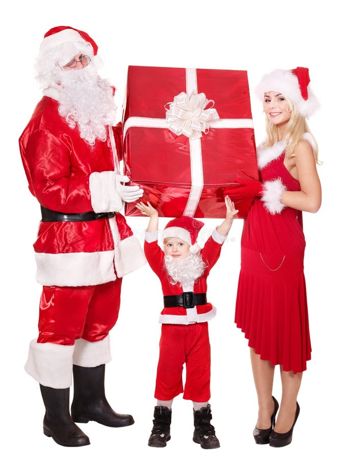 Santa Claus Family with Child. Stock Image - Image of male, santa: 17167599