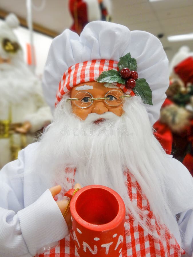 Santa Claus Figure Toy Ready for Holidays Stock Photo - Image of figure ...