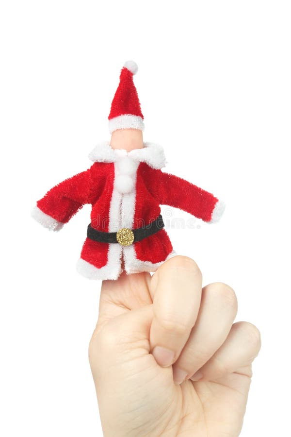 Santa claus finger puppet stock image. Image of christmas - 34666993