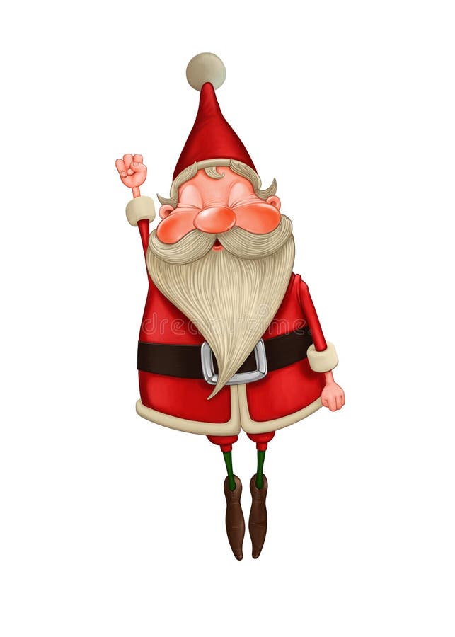 Santa Claus Archer - White Background Stock Illustration - Illustration ...