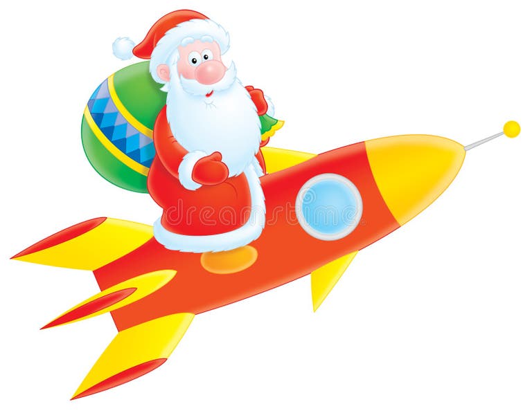 Santa Rocket Stock Illustrations – 1,338 Santa Rocket Stock ...