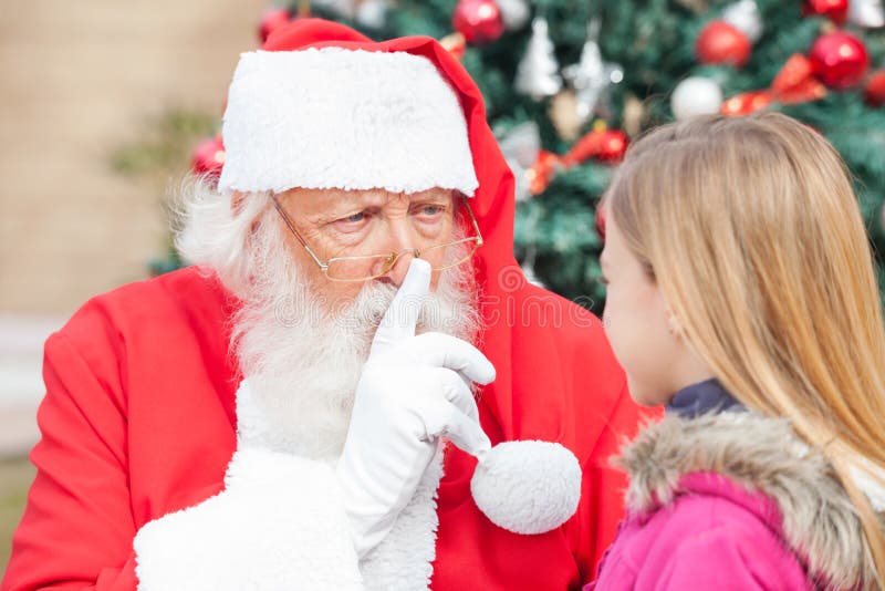 Santa Claus Whispering in Boy S Ear Stock Image - Image of december ...