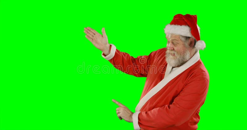 Santa Claus Gesturing on Green Screen Stock Video - Video of caucasian ...