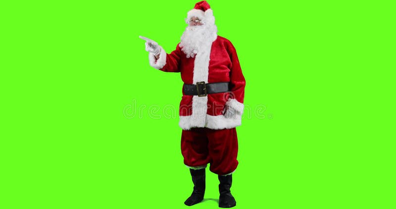 Santa Claus gesturing left stock footage. Video of gesturing - 199867936