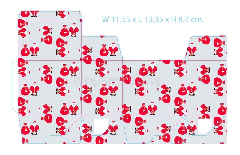 Santa Claus Gift Box stock illustration. Illustration of texture - 61937517