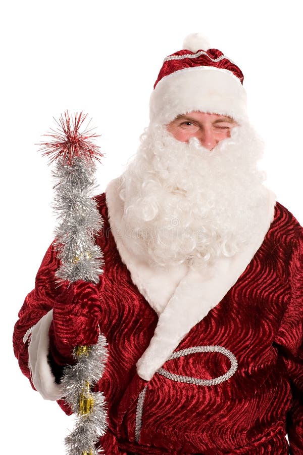 Santa Claus gives a wink stock image. Image of happy, holiday - 7113389