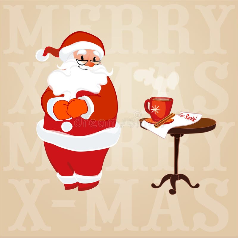 Coffee Time for Santa Claus Stock Image - Image of season, break: 11527999