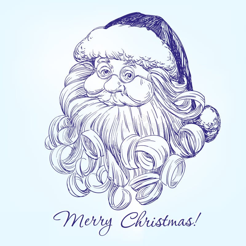 Santa Claus Hand Drawn Vector Stock Vector - Illustration of claus ...