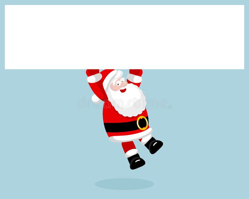Santa hanging on the rope stock vector. Illustration of claus - 36315381