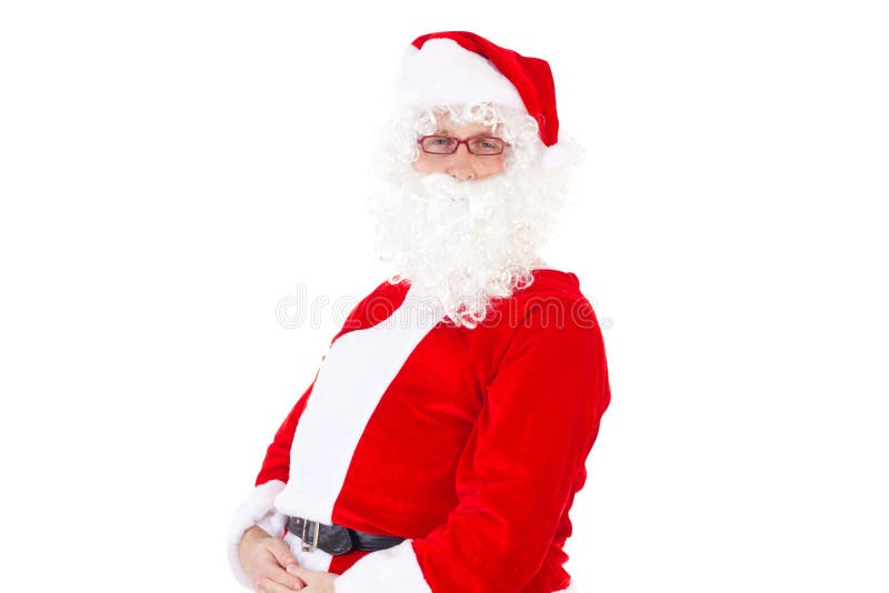 Santa Claus Happy about Christmas Time Stock Photo - Image of person ...