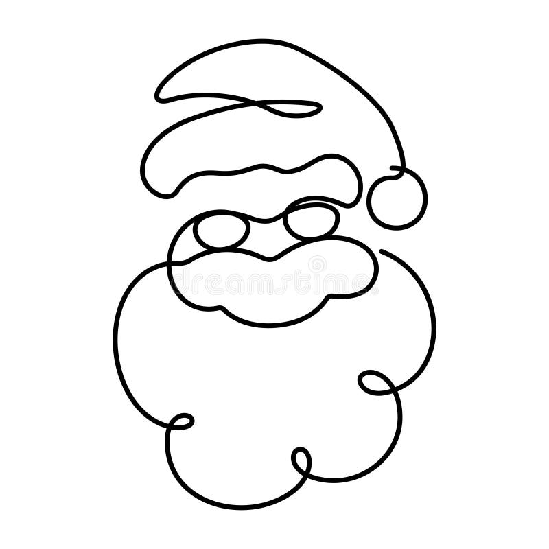 Santa One Line Drawing Stock Illustrations – 1,085 Santa One Line ...