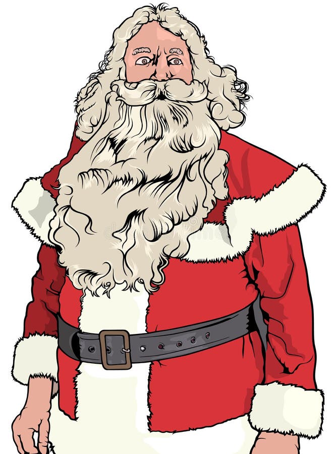 Santa Claus without Hat ilustración del vector. Ilustración de barba ...