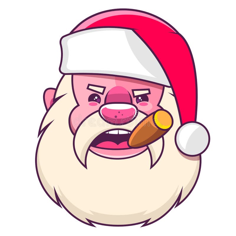 Santa Claus Hat and Beard Logo Design Vector Stock Vector ...