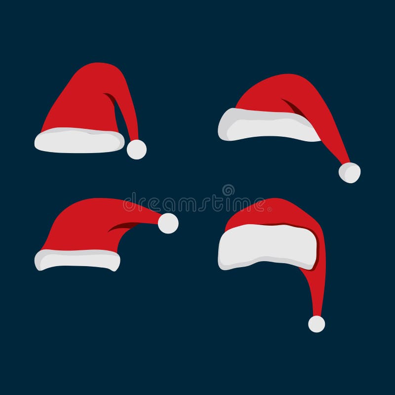 Santa Claus Hat Logo Vector Icon Illustration Stock Vector ...