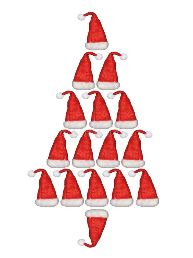 Santa Claus hat, tree stock illustration. Illustration of snow - 28128817