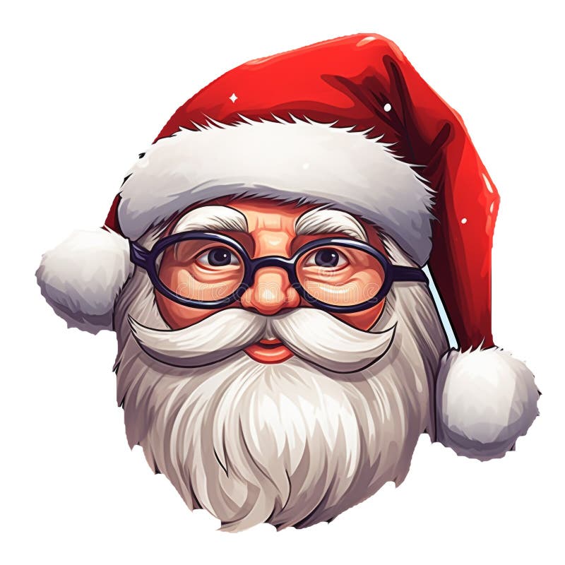 Santa claus head isolated stock photo. Illustration of happy - 289164274