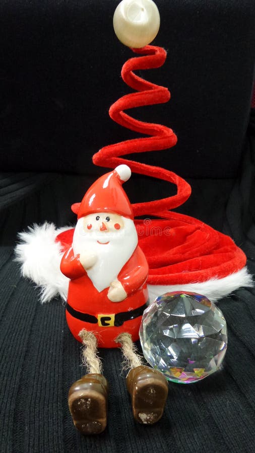 Santa Claus with His Magic Wizard Hat Stock Image - Image of present ...