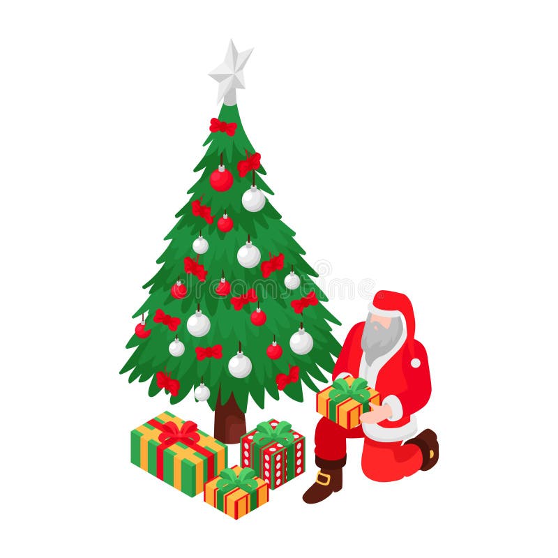 Santa Claus Icon stock vector. Illustration of present - 238781657