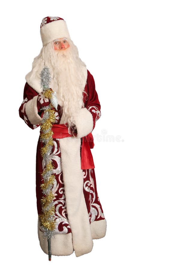 Santa Claus on Isolated White Stock Image - Image of empty, happiness ...