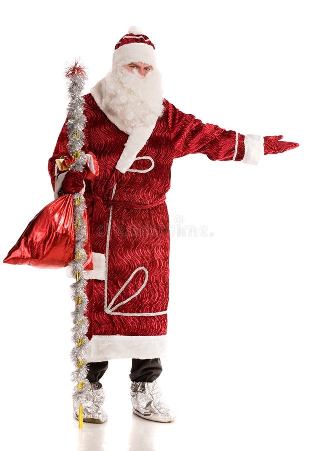 Santa Claus Isolated on White Stock Image - Image of costume ...