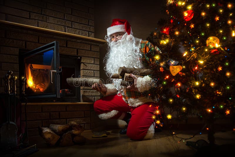 Santa Claus stock photo. Image of night, hold, nicholas - 81879402
