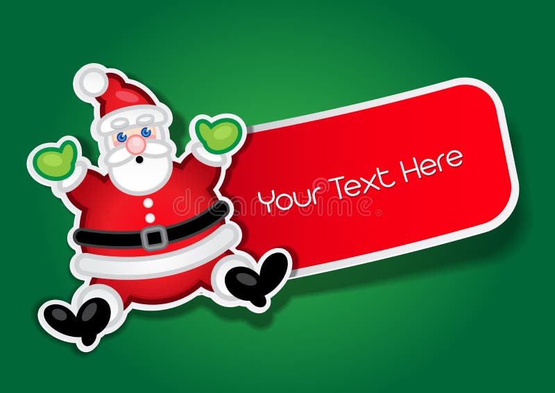 Santa Claus label, sticker stock vector. Illustration of happy - 24772097