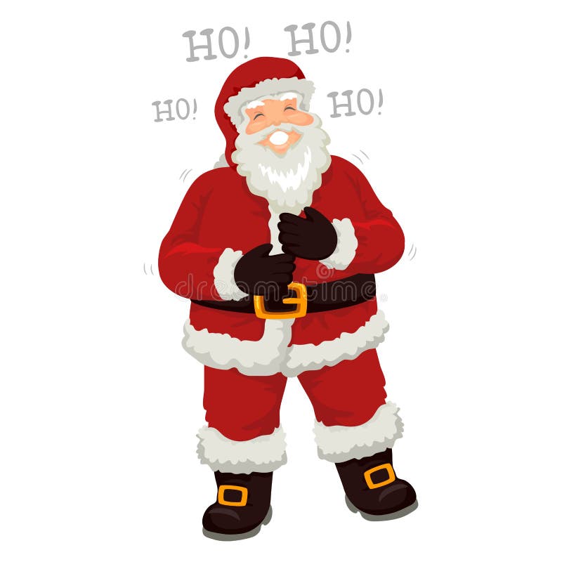 Santa Claus Laughing Out Loud Stock Vector - Illustration of boots ...
