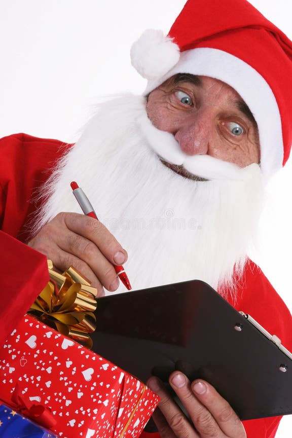 Santa Claus with list stock image. Image of present, nick - 3570049