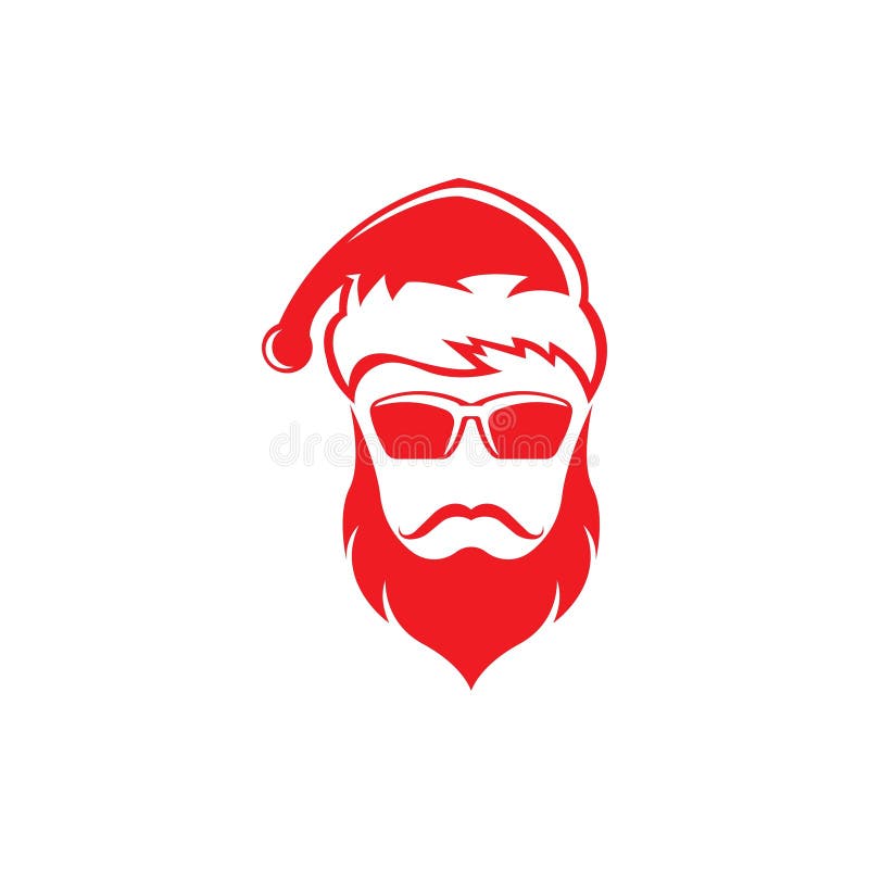Santa Claus Logo Vector Illustration Template Design Stock Vector