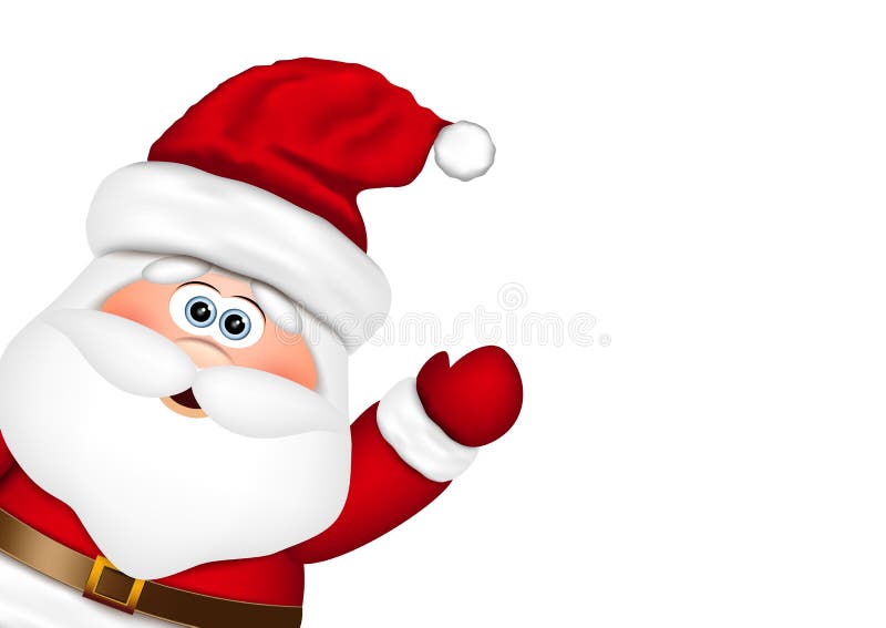 Santa Claus Look from the Side Stock Vector - Illustration of ...
