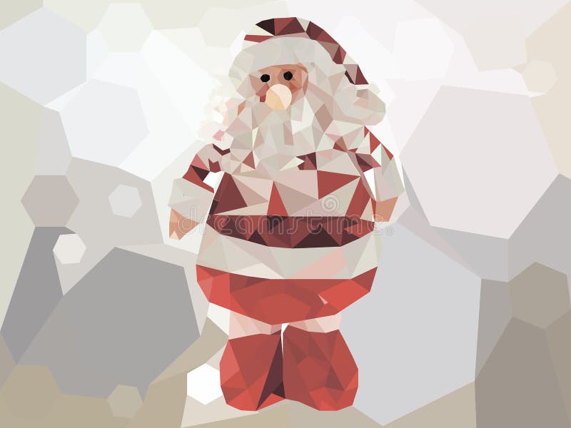 Santa claus low poly stock vector. Illustration of miracle - 83000767