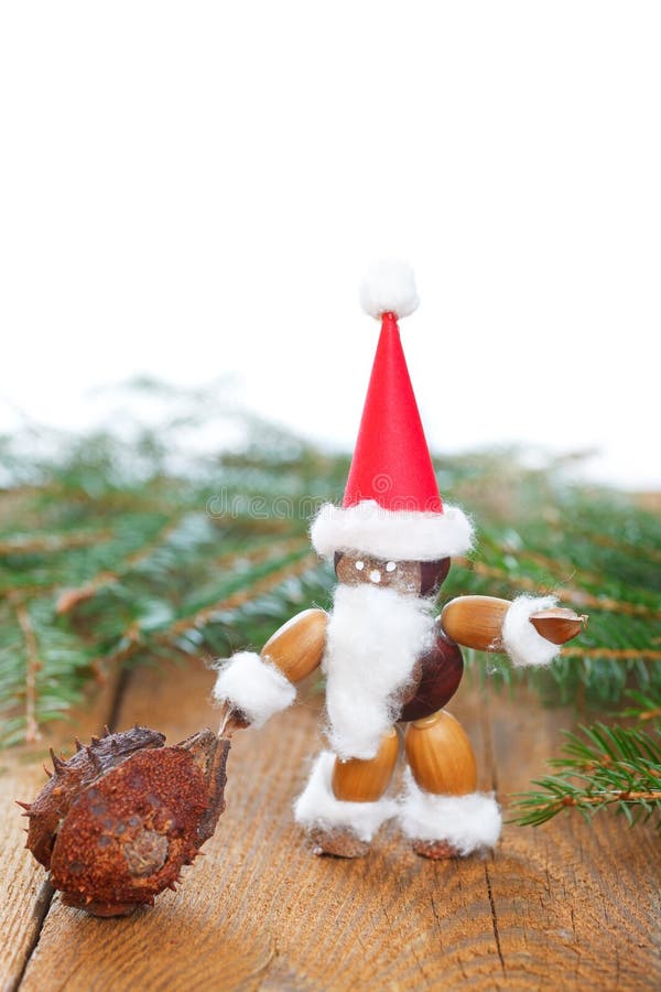 Santa Claus Made of Chestnuts,acorns,beechnuts Stock Image - Image of ...