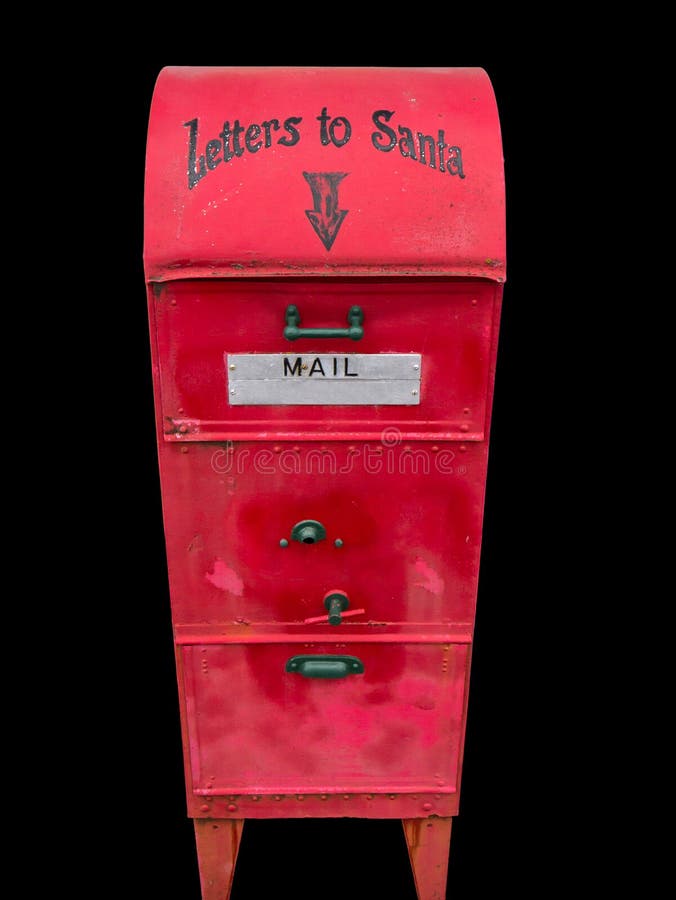 Santa Claus Mail Box for Letters To the North Pole Stock Photo - Image ...