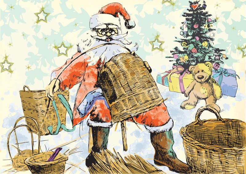 Santa Claus - blacksmith stock illustration. Illustration of artisan ...