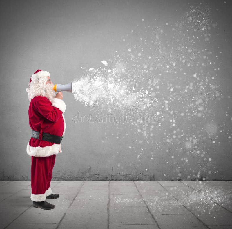 Santa Claus Talking stock photo. Image of holding, christmas - 61878916
