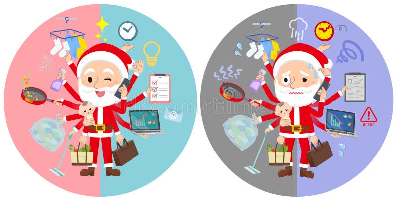 Santa Claus_mulch Task Switch Stock Vector - Illustration of people ...
