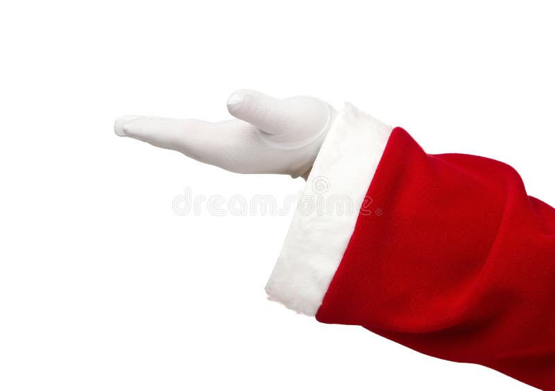 Santa Claus open hand stock image. Image of holding, glove - 27925091