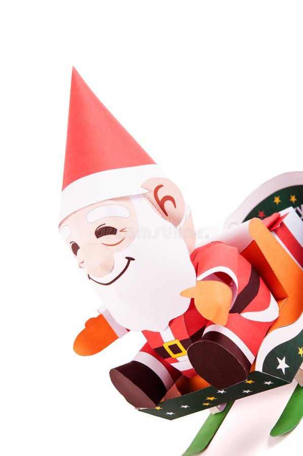 Santa Claus papercraft stock photo. Image of origami - 63236644