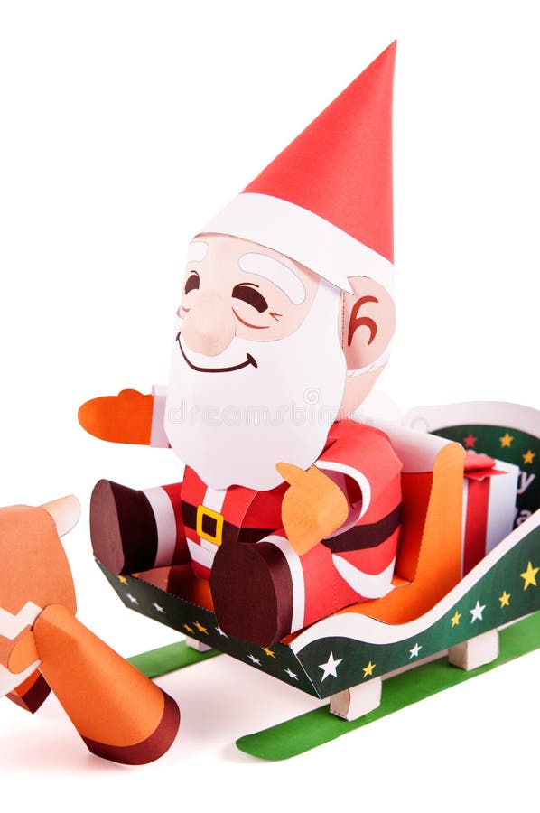 Santa Claus papercraft stock photo. Image of winter, season - 63236688