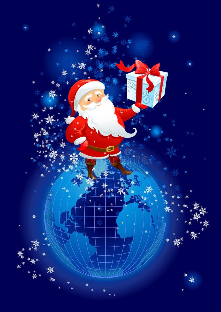 Santa Claus Planet Earth Stock Illustrations – 606 Santa Claus Planet ...
